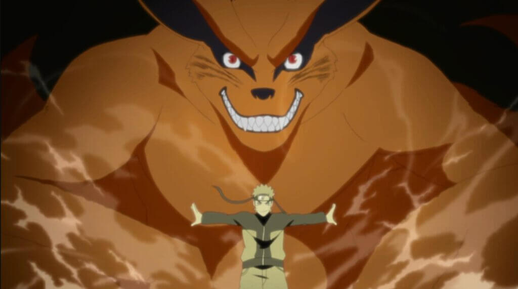 Japan in Aufruhr: Ein Stein, in dem ein neunschwänziger böser ...